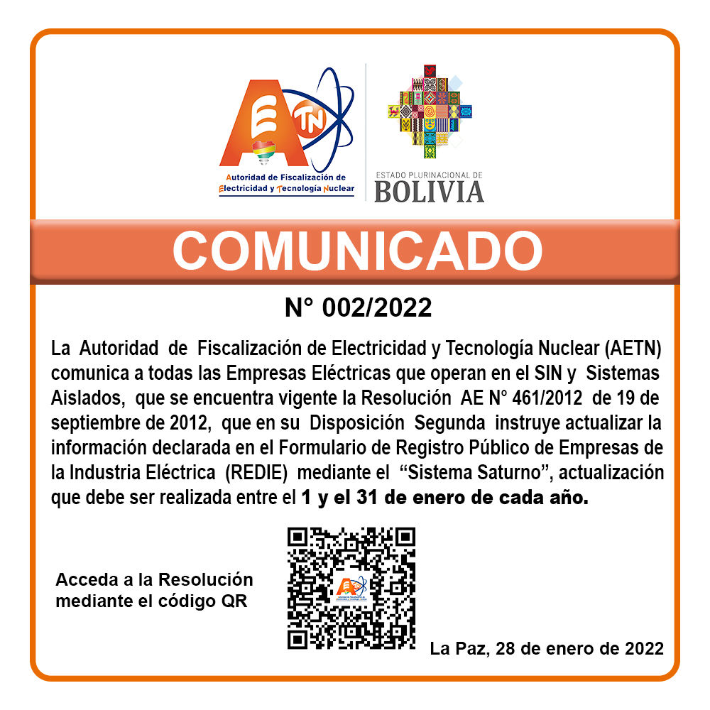 Autoridad de Electricidad y Tecnología Nuclear - Página Web Oficial