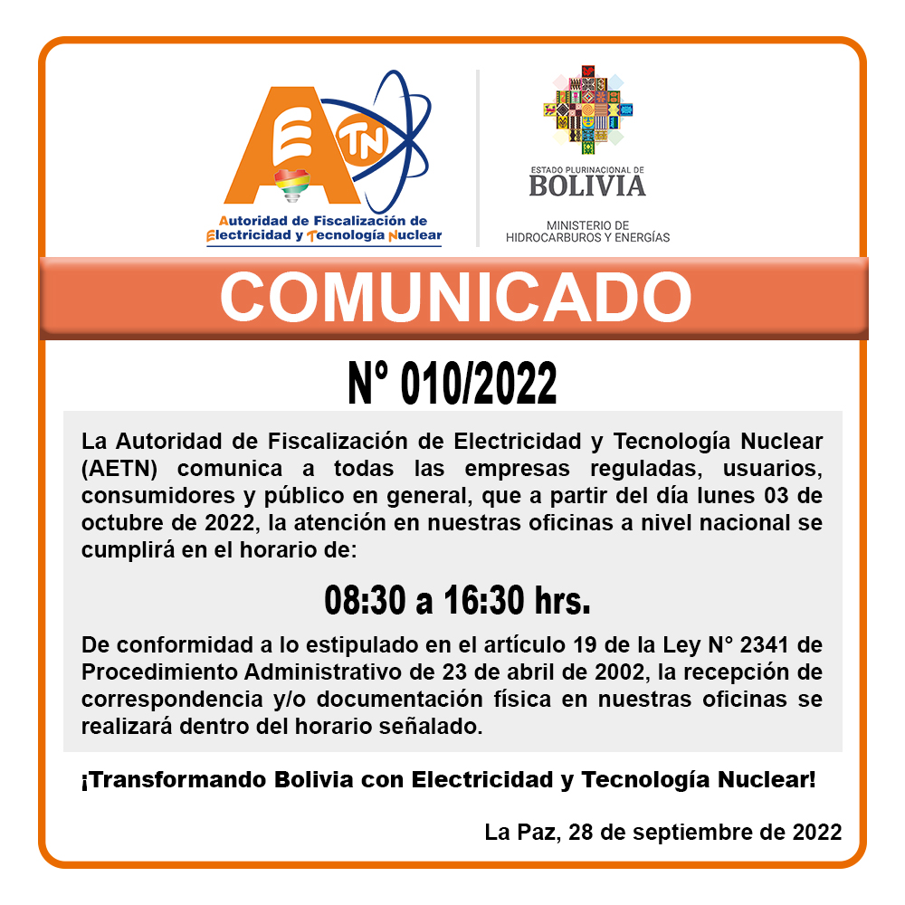 Autoridad de Electricidad y Tecnología Nuclear - Página Web Oficial