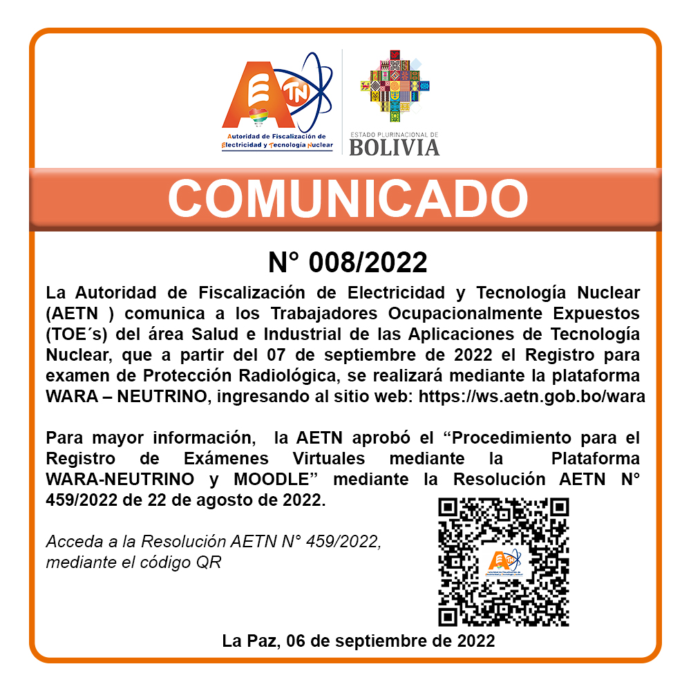 Autoridad de Electricidad y Tecnología Nuclear - Página Web Oficial
