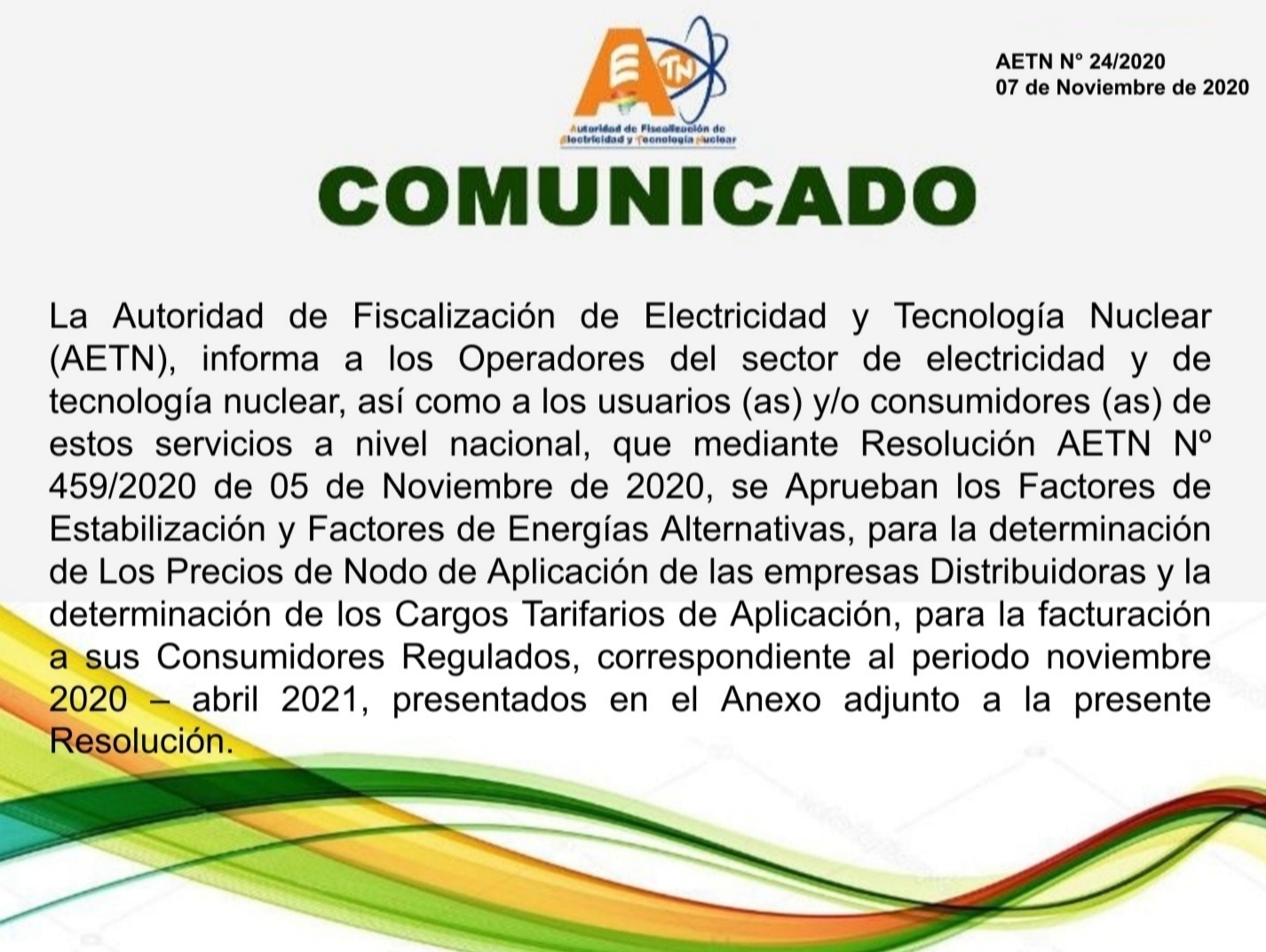 Autoridad de Electricidad y Tecnología Nuclear - Página Web Oficial